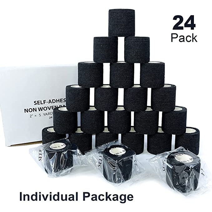 [24 Rolls 5cm*4.5m]Elastic Self Adhesive Bandage Wrap Breathable ...