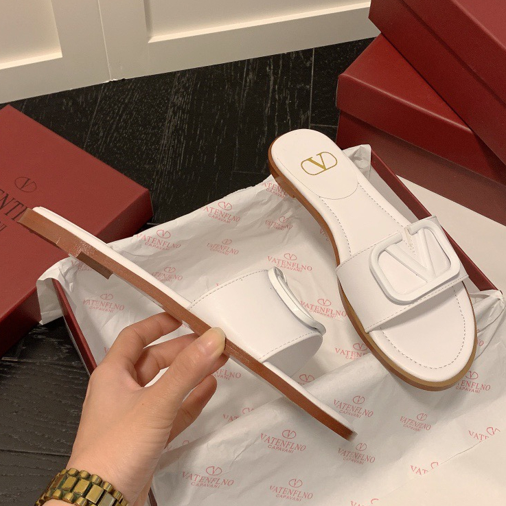 [with shoe box] VT 2025 new round toe exposed V-buckle flat bottom ...
