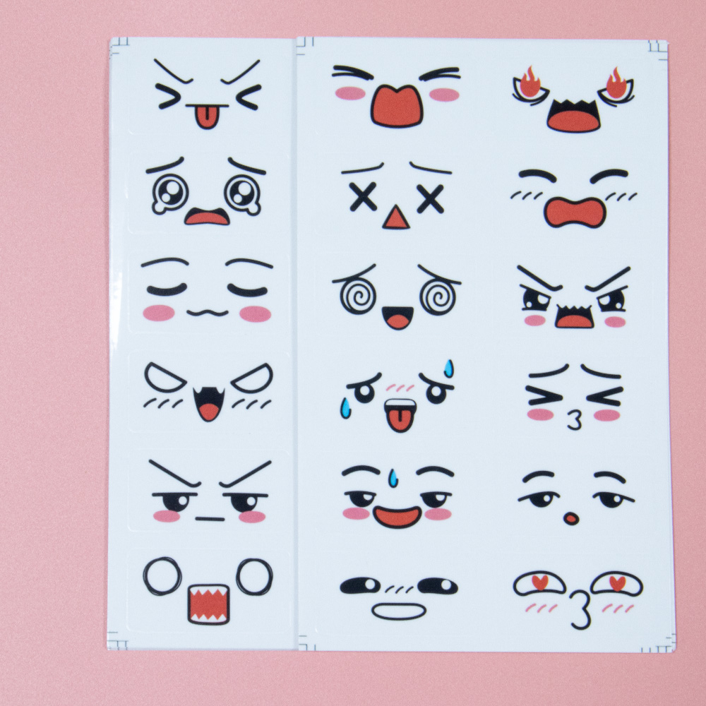 120 Pcs/Pack Transparent PVC Waterproof Emoji Stickers Cute Smiley Funny Emoji Sticker Creative ...
