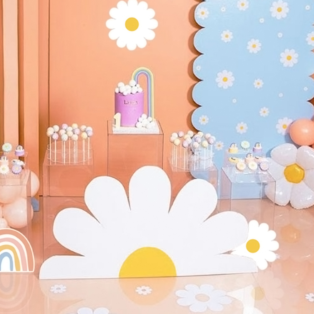 DIY Daisy Hollow Daisy Theme Party Background KT Board Sunflower ...