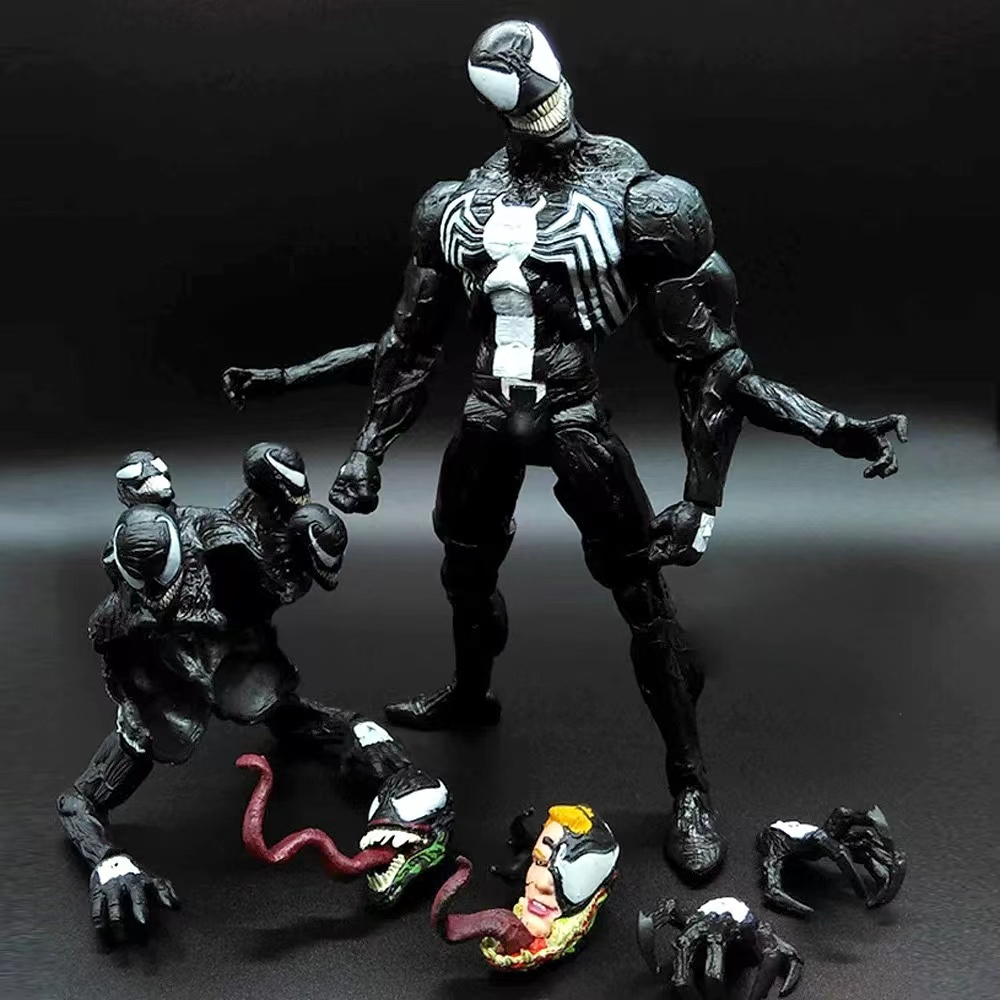 Mar marvel select Spider-Man Villain Multi-Head Venom 8-Inch Action ...