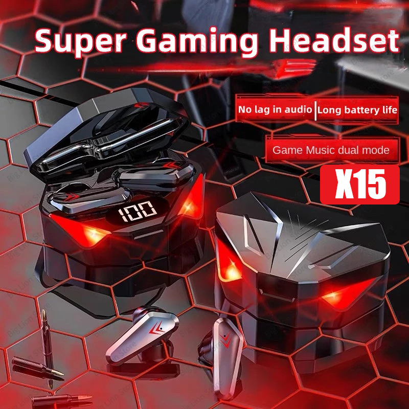 X15 Tws Wireless Earbuds Bluetooth Earphones For Gaming Headset Noise Cancelling Hifi Bass With ...