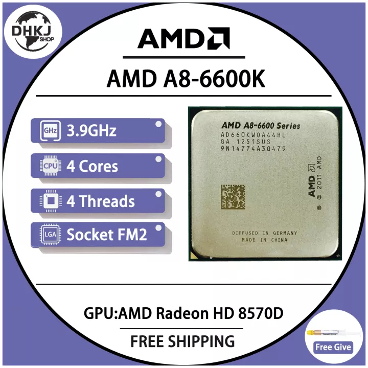 AMD A8-Series A8 6600K A8 6600 3.9GHz Quad-Core CPU Processor ...