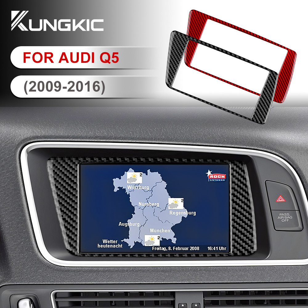 Caribon Fiber Central Panel Control Sticker Car Navigation Decorative ...