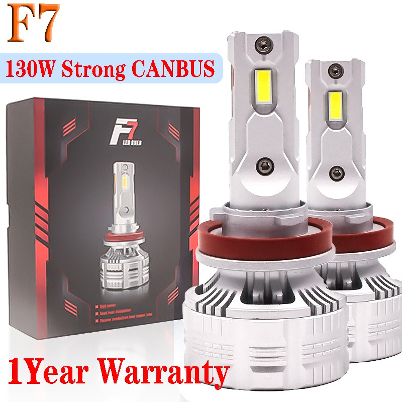 Strong Canbus 2Pcs F7 H11 Led Car Headlight No Radio Interference 130W 15000LM H1 H4 H7 H8 H11 ...