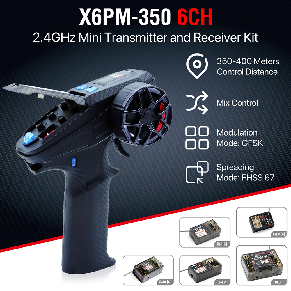 DUMBORC Transmitter X6PM 350 RC Transmitter and Receiver Kit BL3F/X6FG ...