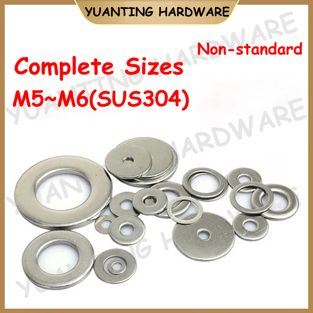 M5 M6 SUS304 Stainless Steel Shims Plain Washers Screw Gaskets for ...