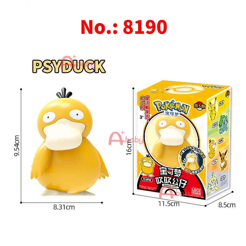 [A+baby]Pokemon Blowing Light Toy Figure (Pikachu/Eevee/Psyduck/Jirachi ...
