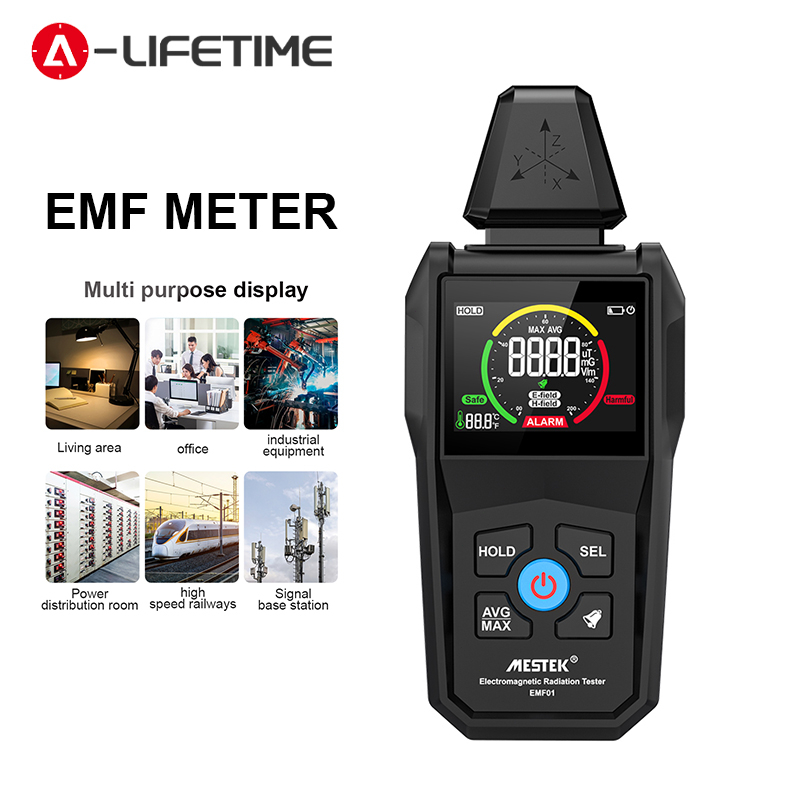 NEW Color Screen EMF Meter Digital EMF01 Household Electromagnetic ...