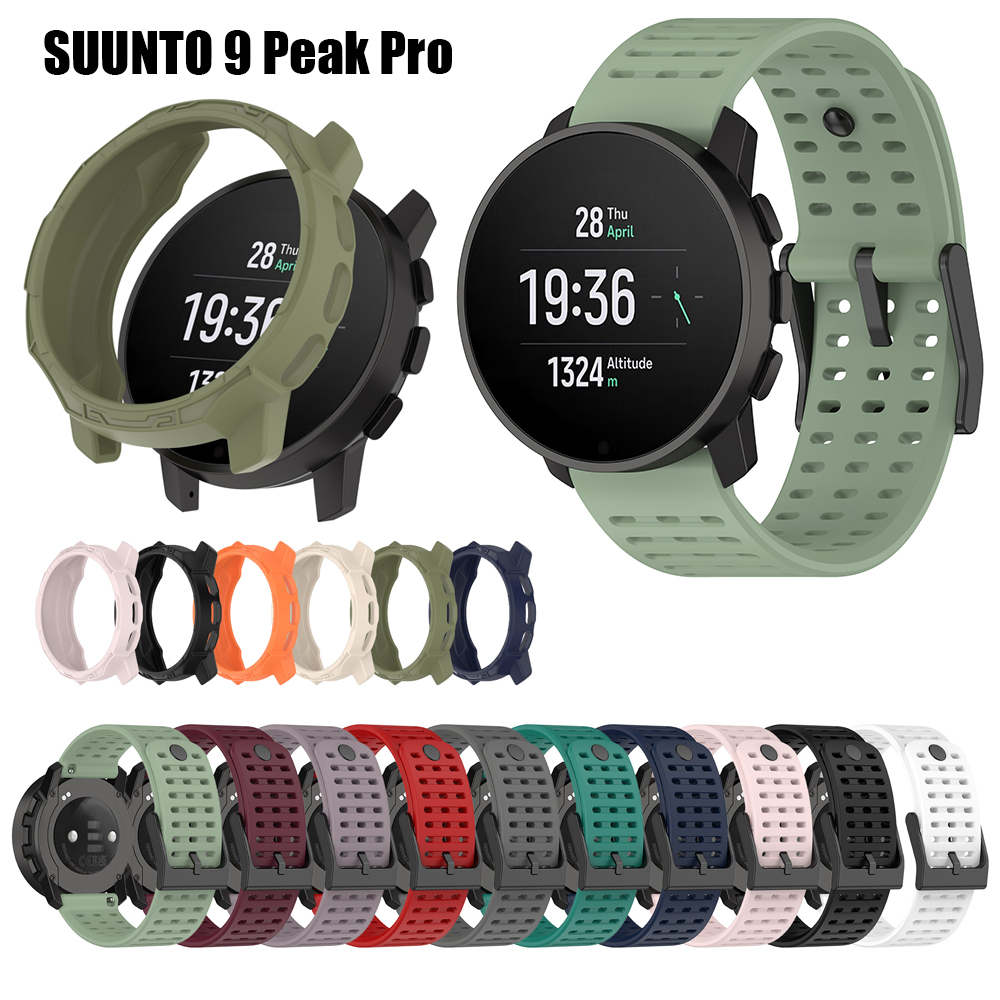 For Suunto 9 Peak pro strap case tempered glass screen protector USB ...