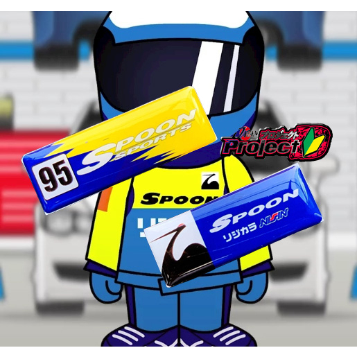 JDM Spoon Sport Resin 3D Sticker Emblem Badge Gear Shift Knob Decal ...