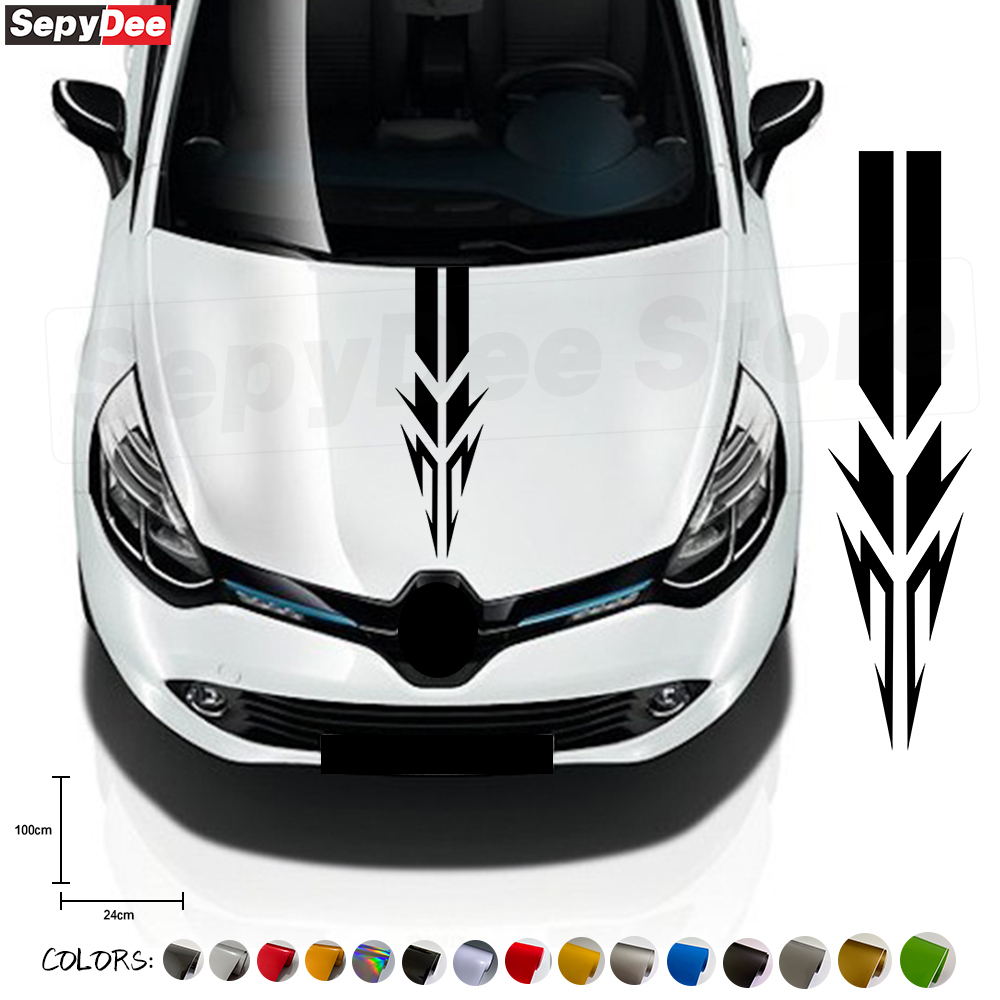 [Ready Stock] 1Piece Universal Car Hood Bonnet Stickers Racing Sport ...