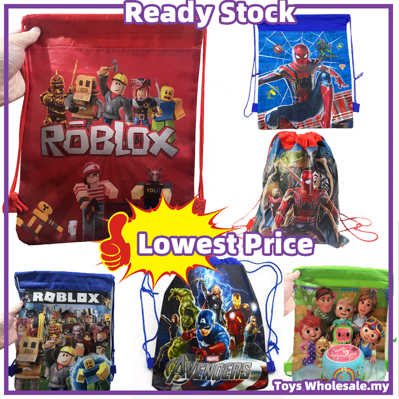 cocomelon kuromi Backpack Fabric Drawstring Roblox square bag super ...
