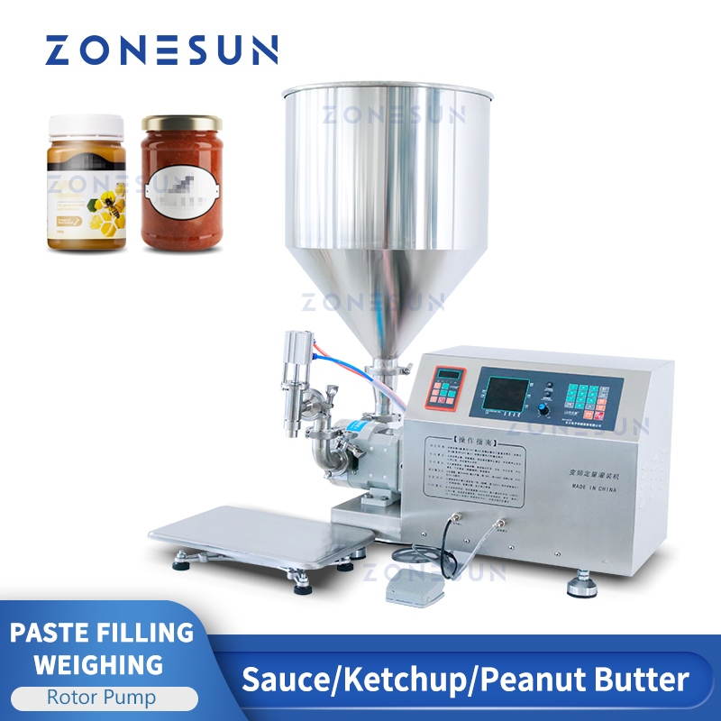 ZONESUN Paste Filling and Weighing Machine Rotor Pump Scale Thick ...
