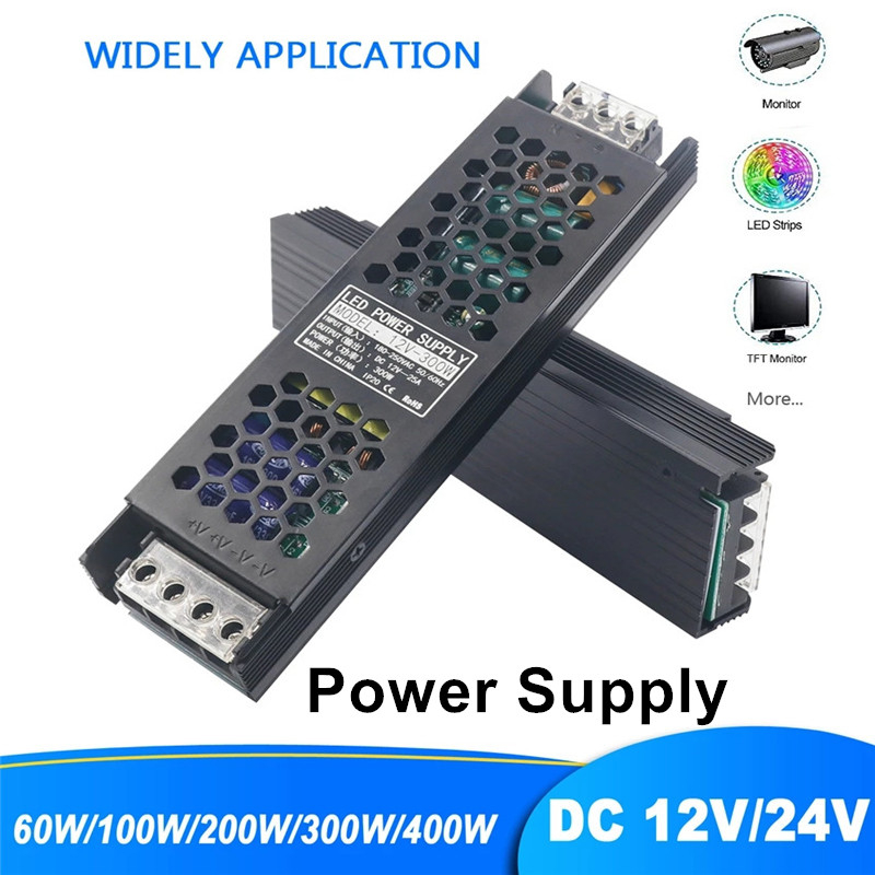 Power Supply Adapter AC110V-240V to DC12V 24V LED Driver Mute Lighting Switching Transformers ...