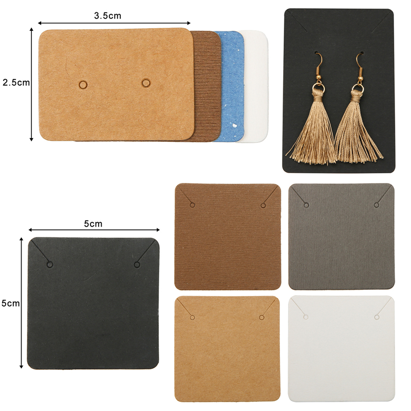 50pcs/lot Blank Universal Packaging Display Handmade Kraft Jewelry ...