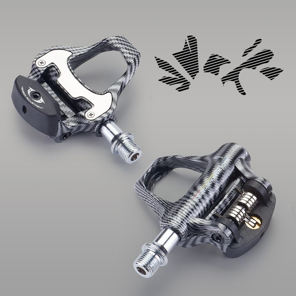 RPANTAHI Road Bike Cleats Pedal Carbon Fiber Ultra-Light Carbon Fiber ...
