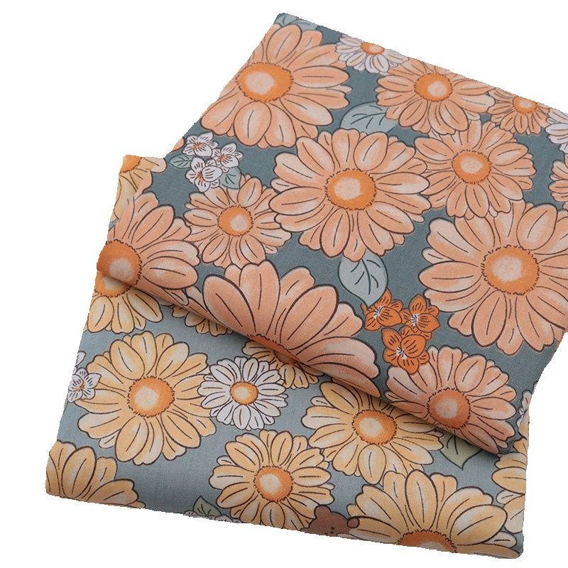 (New Arrival) Cotton Fabric Width 160cm/60'', Big Flower Design ...