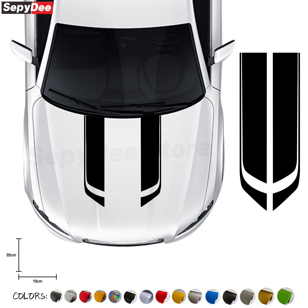 [Ready Stock] 1Piece Universal Car Hood Bonnet Stickers Racing Sport ...
