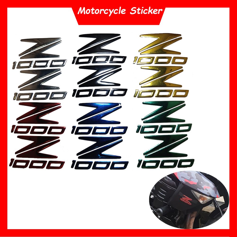 For Kawasaki Ninja Z1000 Z 1000 Motorcycle 3D Emblem Badge Decal Tank Wheel Z1000 Sticker Soft ...