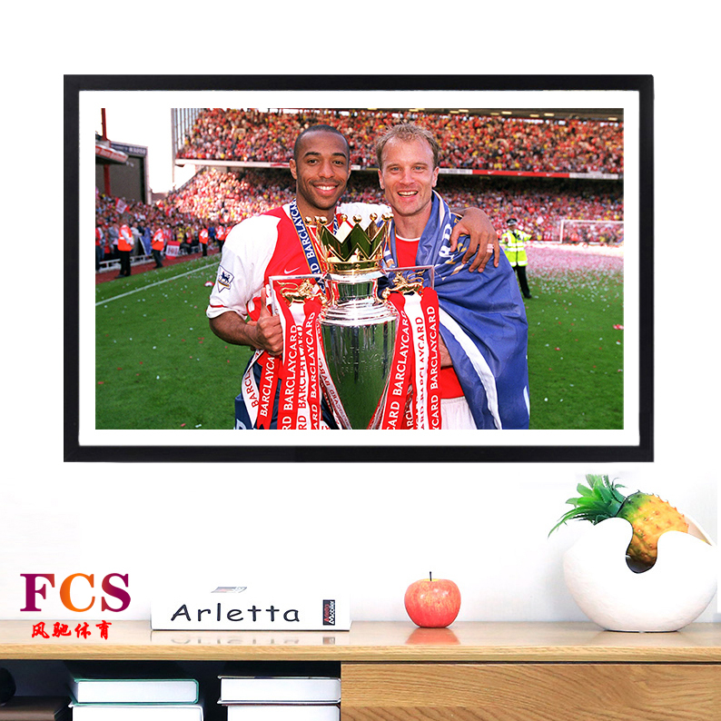 Arsenal history big history Bergkamp Henry simple solid wood painting ...