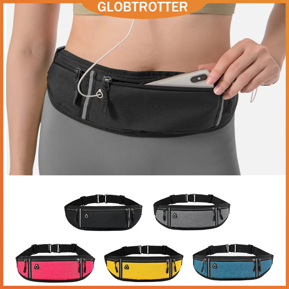 Globetrotter Adjustable Running Pouch Runners Belt Workout Waist Bag ...
