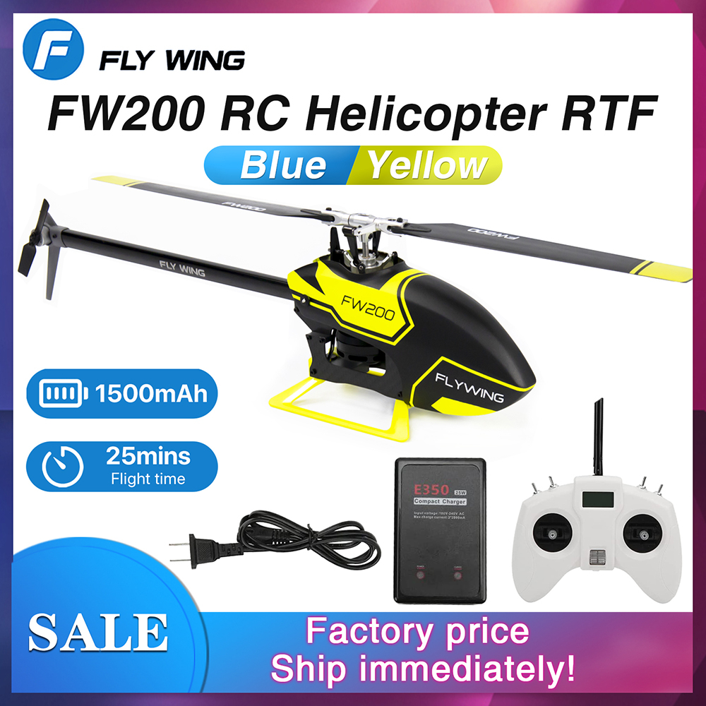FlyWing FW200 H1 V2 RC Helicopter RTF 3D APP Adjust Automatic Return ...