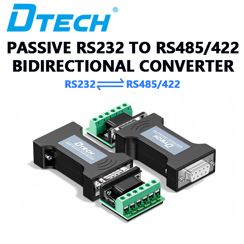 DTECH RS232 To RS485/RS422 Converter Lightning Protection Surge Industrial 232 485/422 Passive ...