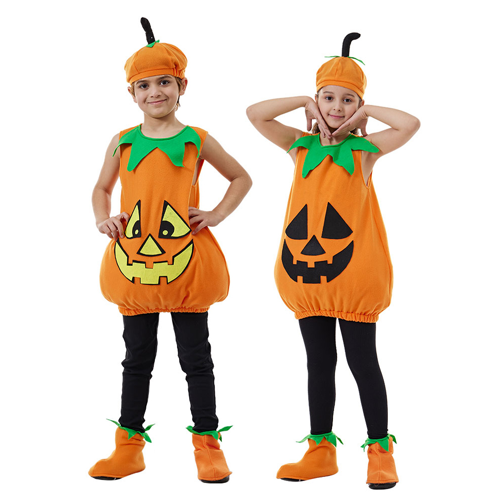 Ready Stock Halloween Child Girl Pumpkin Dress Costume Set Kids Cute ...