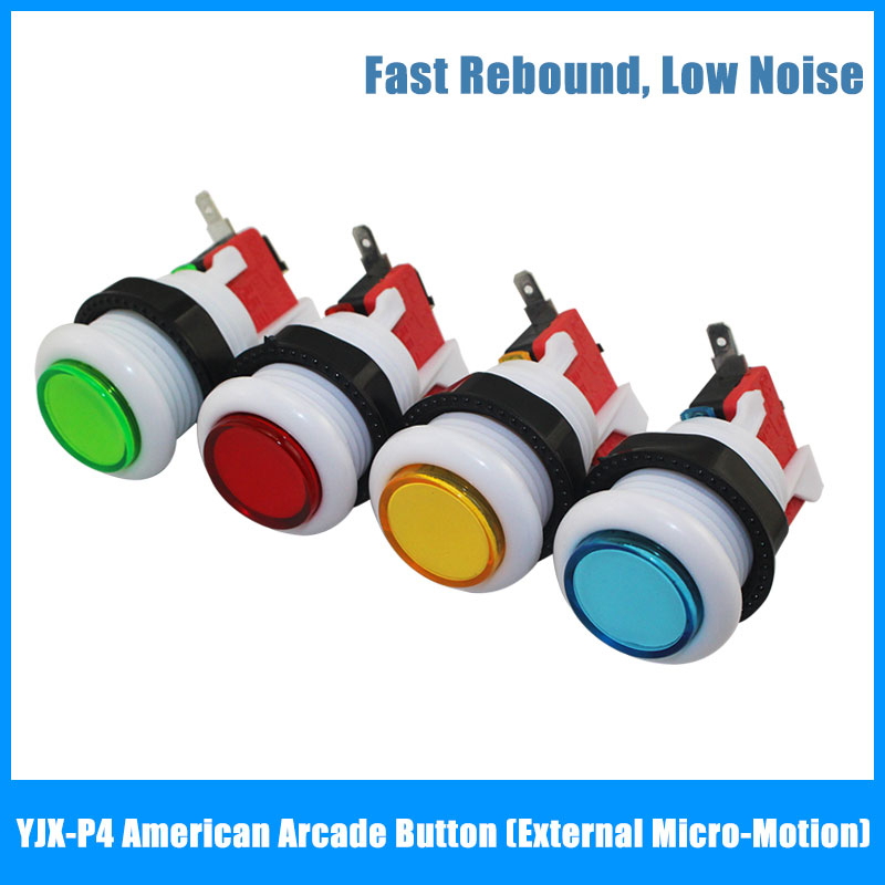 10Pcs Arcade Game Push Button COPY Sanwa 4 colour with Micro Switch For Arcade Game Machine DIY ...