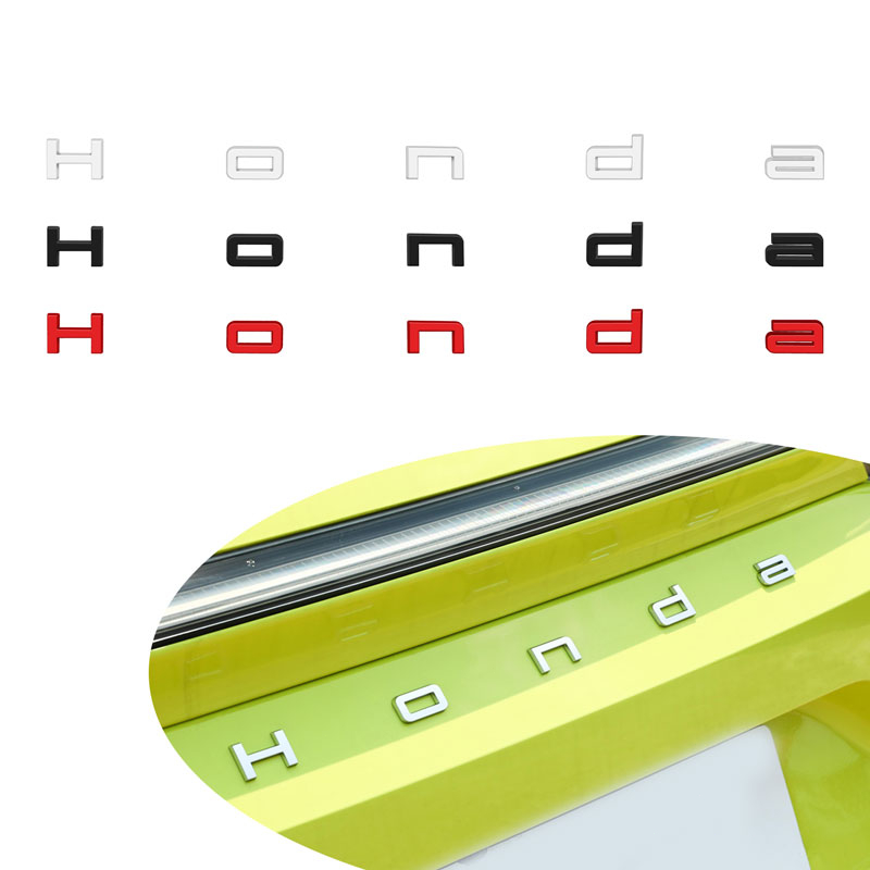 For Honda Letter Logo Car Rear Tail Trunk Stickers Decals High Quality ...
