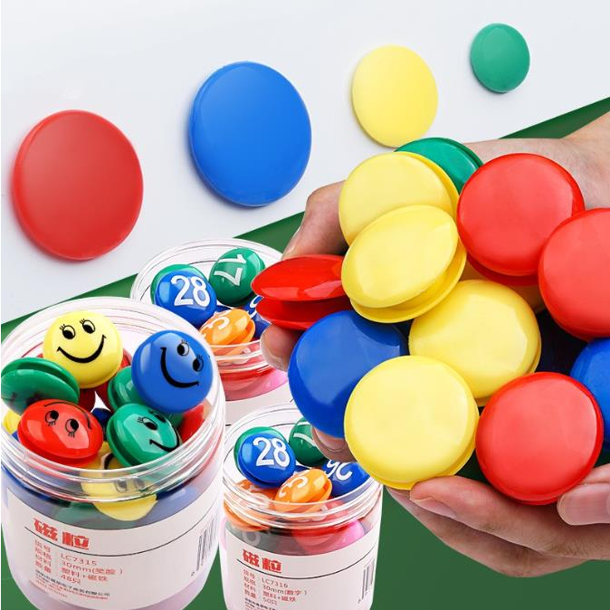 48pcs Whiteboard Magnet Button, Magnetic Numbers Kit for School Office ...