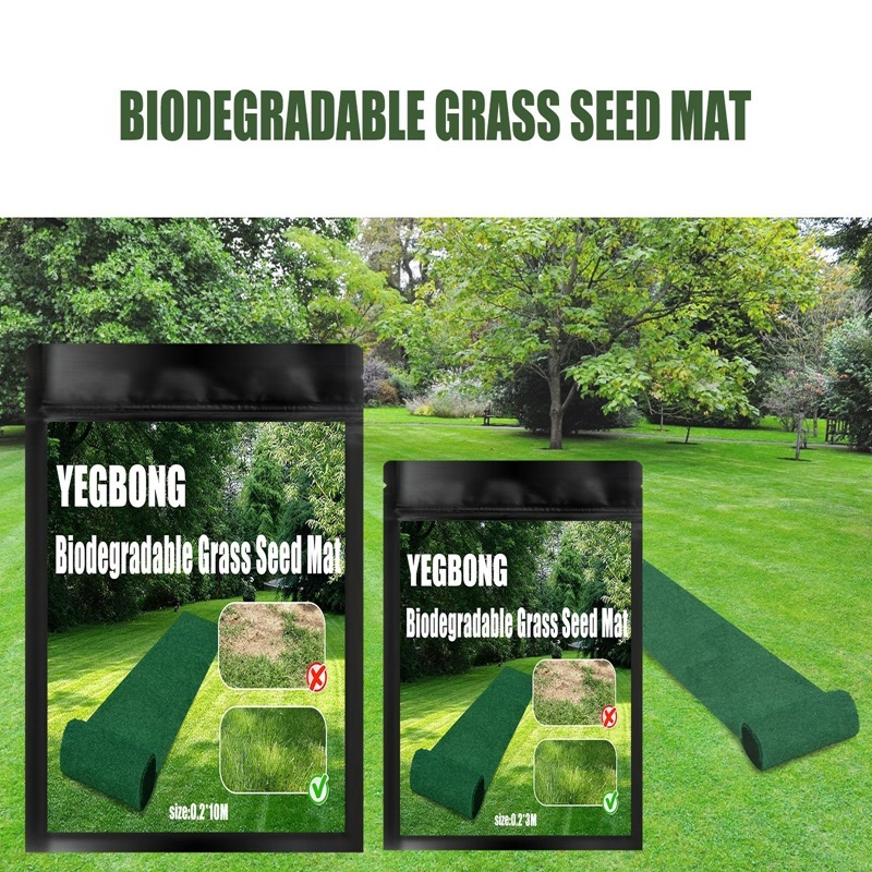 Biodegradable Grass Seed Mat Non-Woven Artifical Grass Mat Ecological ...