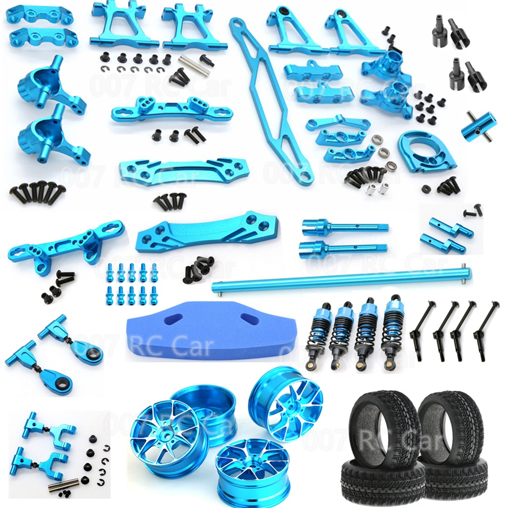 Tamiya TT02 Full Car Upgrade Parts Swing Arm Steering Cup Shock Absorber Mount CVD Wheel Tire ...