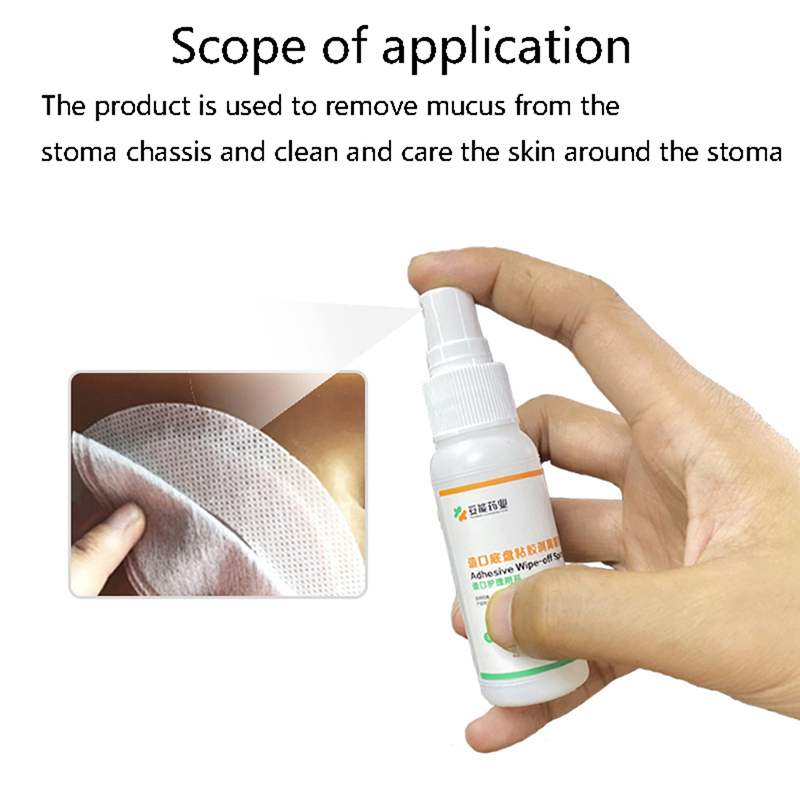30ML Colostomy Adhesive Wipe-Off Spray Medical Adhesive Remover Ostomy ...