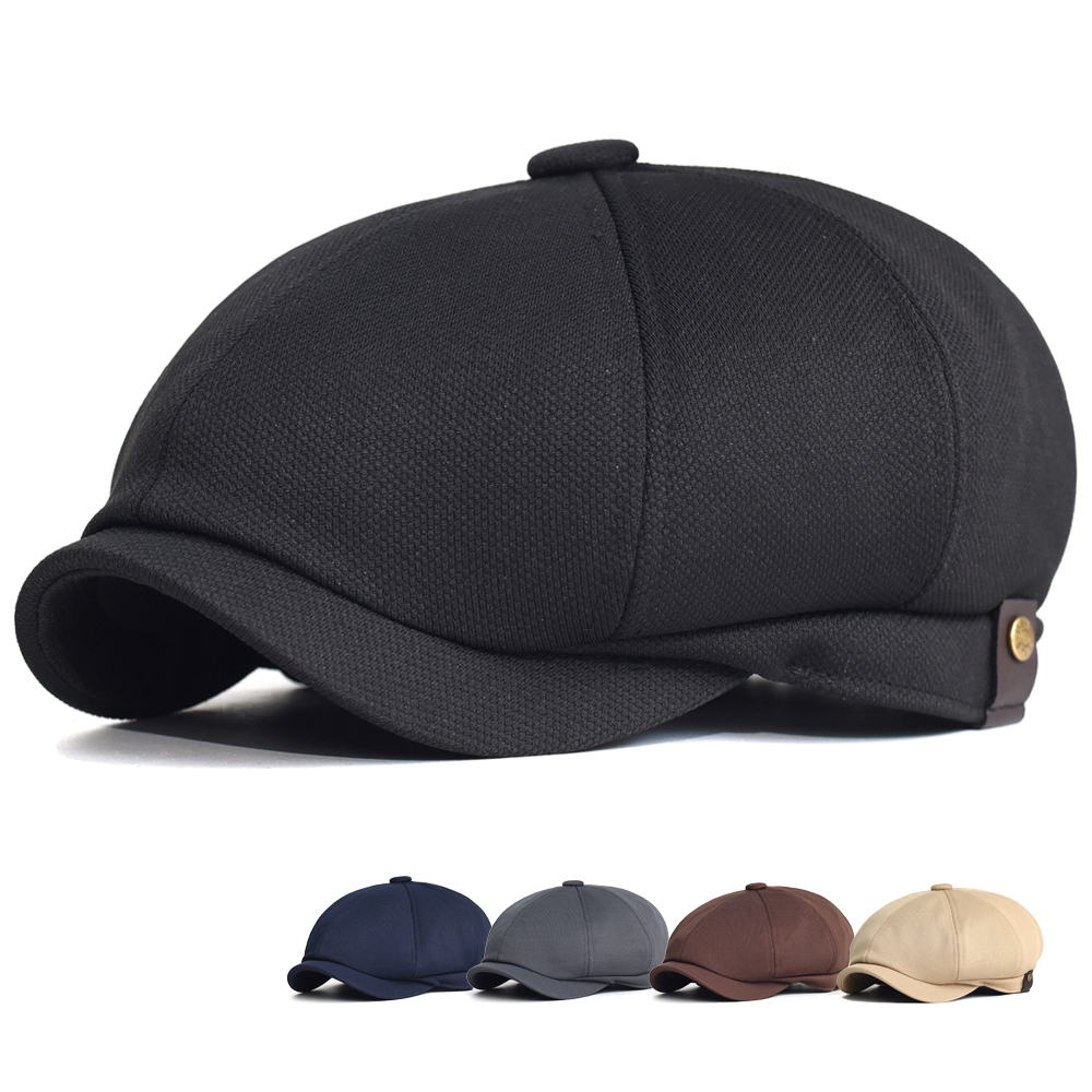 Spring Summer Casual Newsboy caps Breathable Outdoor Retro Beret Hats ...
