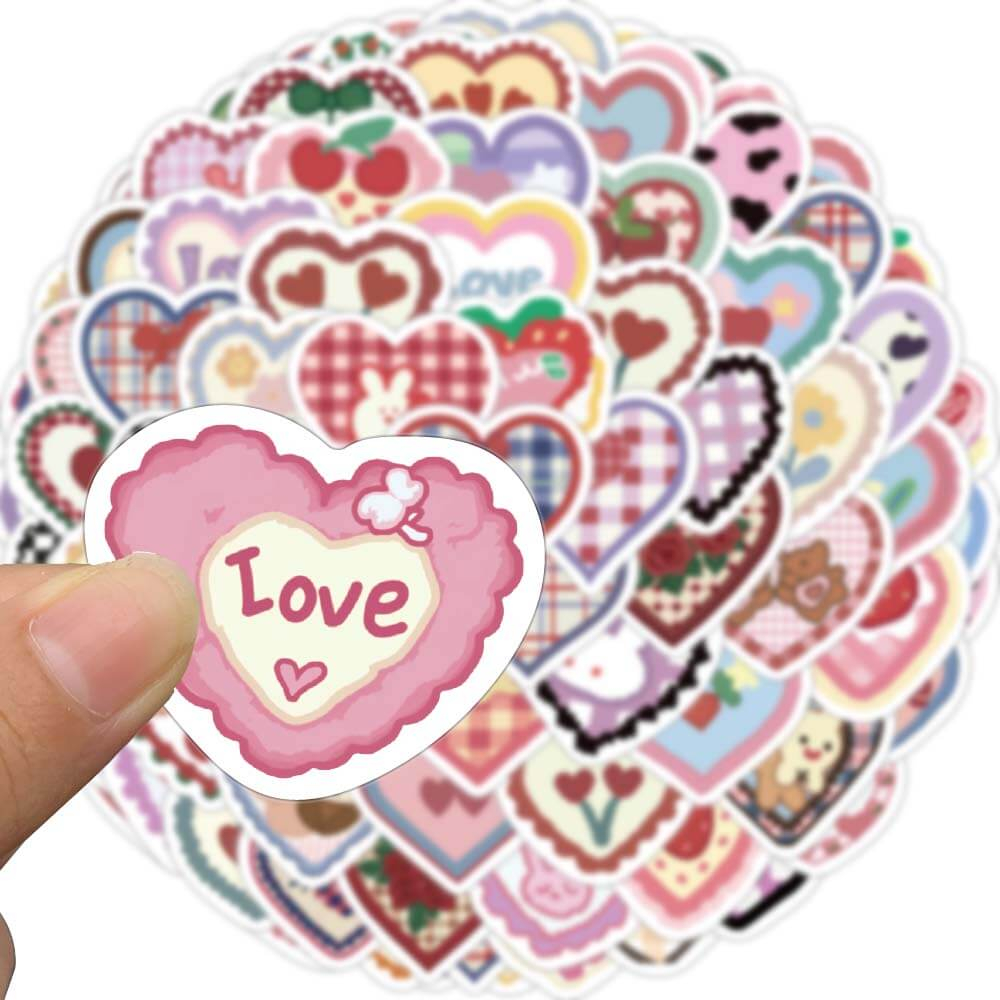 100pcs Love Valentine's Day Graffiti Sticker Korean Aesthetic Art Decal ...