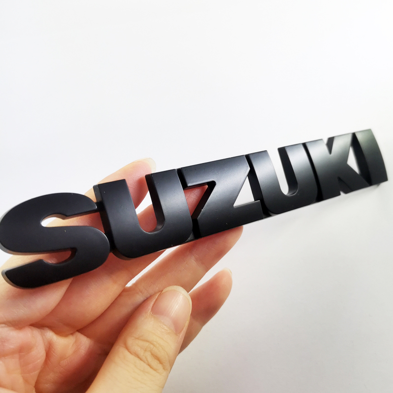 1 X ABS Black SUZUKI Letter Logo Car Auto Rear Trunk Emblem Badge ...