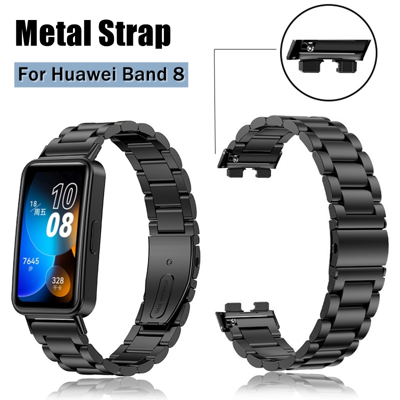Stainless Steel Strap for Huawei Band 10 9 8 Metal Three Plants ...