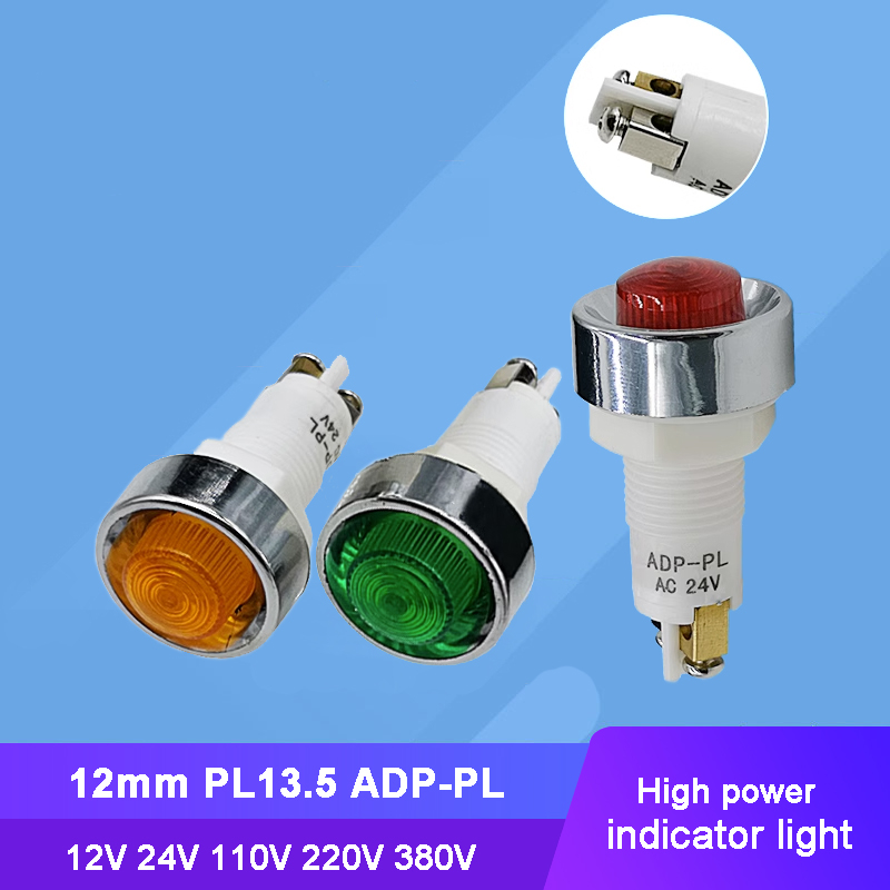 10pcs PL13.5 ADP-PL 12V 24V 110V 220V 380V 12mm Indicator light Signal ...