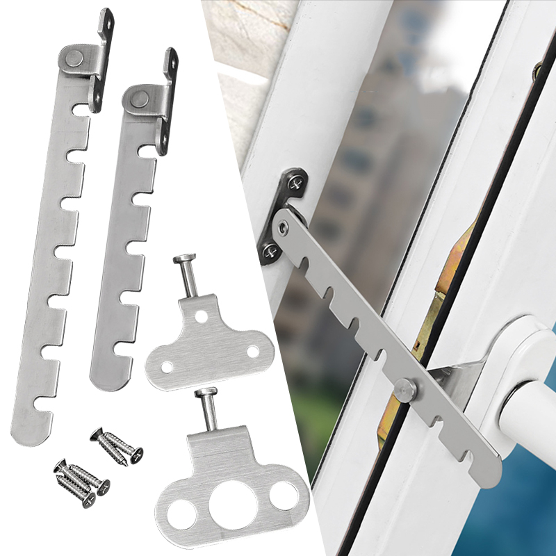 NEW Adjustable window Limiter latch Wind Brace stay position stopper ...