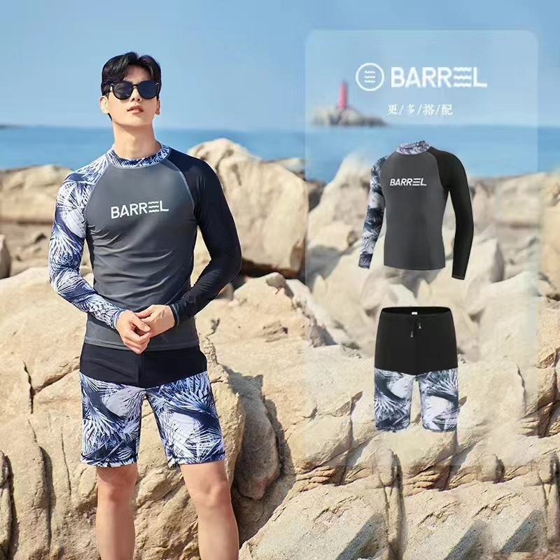 Barrel Diving Suit Men's Long-Sleeved Sunscreen Quick-Drying ...