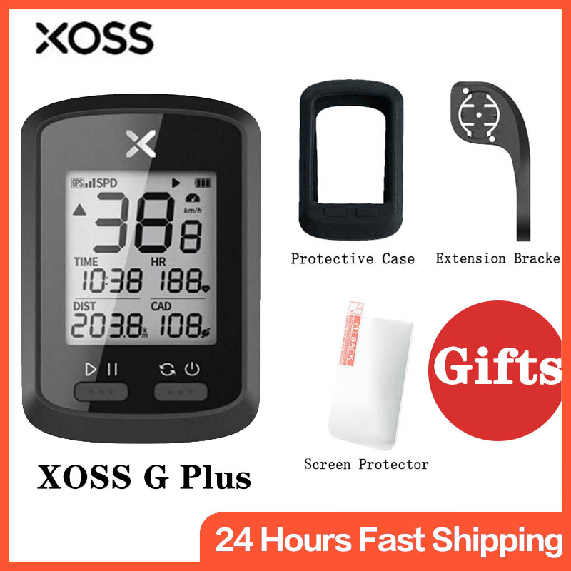 XOSS G+ Bike Computer GPS Speedometer Wireless Bluetooth ANT+ ...