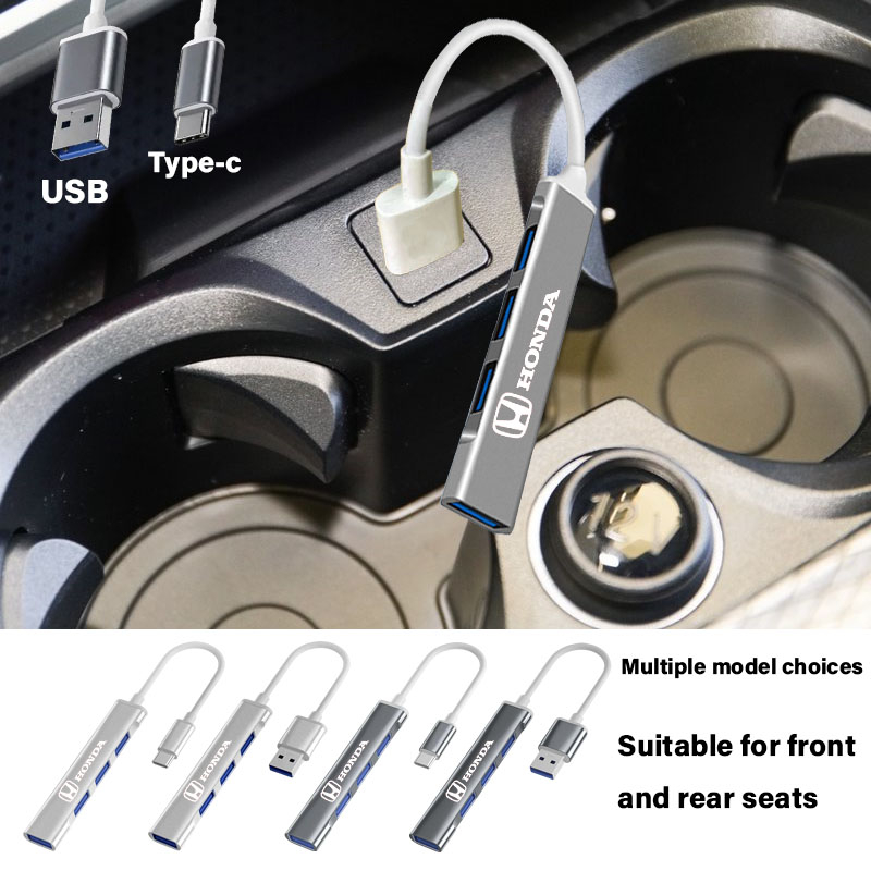 Honda Car mounted USB extension splitter plug City Civci Fit Jazz HRV ...