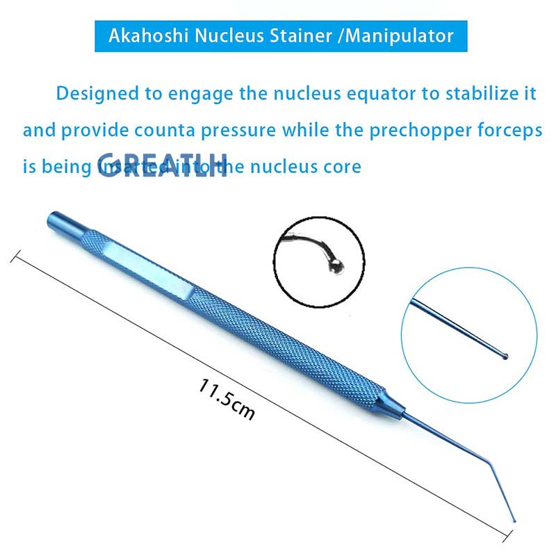 Titanium Akahoshi Nucleus Stainer/Manipulator and Kuglen Push Pull Hook ...