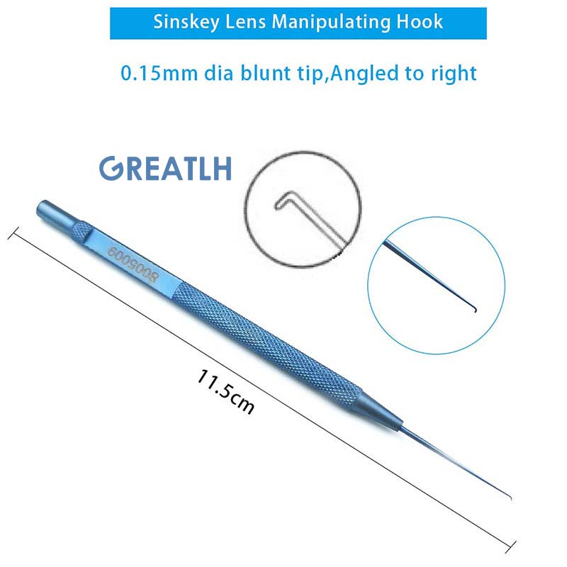 Titanium Akahoshi Nucleus Stainer/Manipulator and Kuglen Push Pull Hook ...