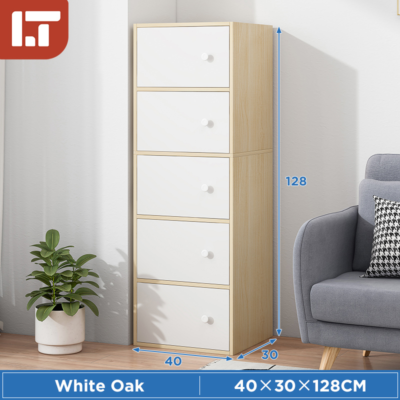 Almari Buku Cabinet Storage Chest Drawer White Putih Storage Cabinet ...