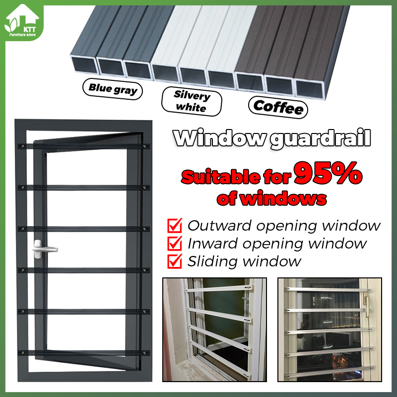 Window guardrail no-punch installation Window protective grating ...