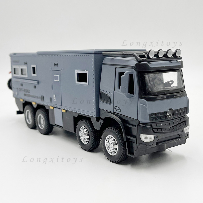 1:32 Diecast Car Model Toy Mercedes Benz Off-Road RV With A Motorcycle ...