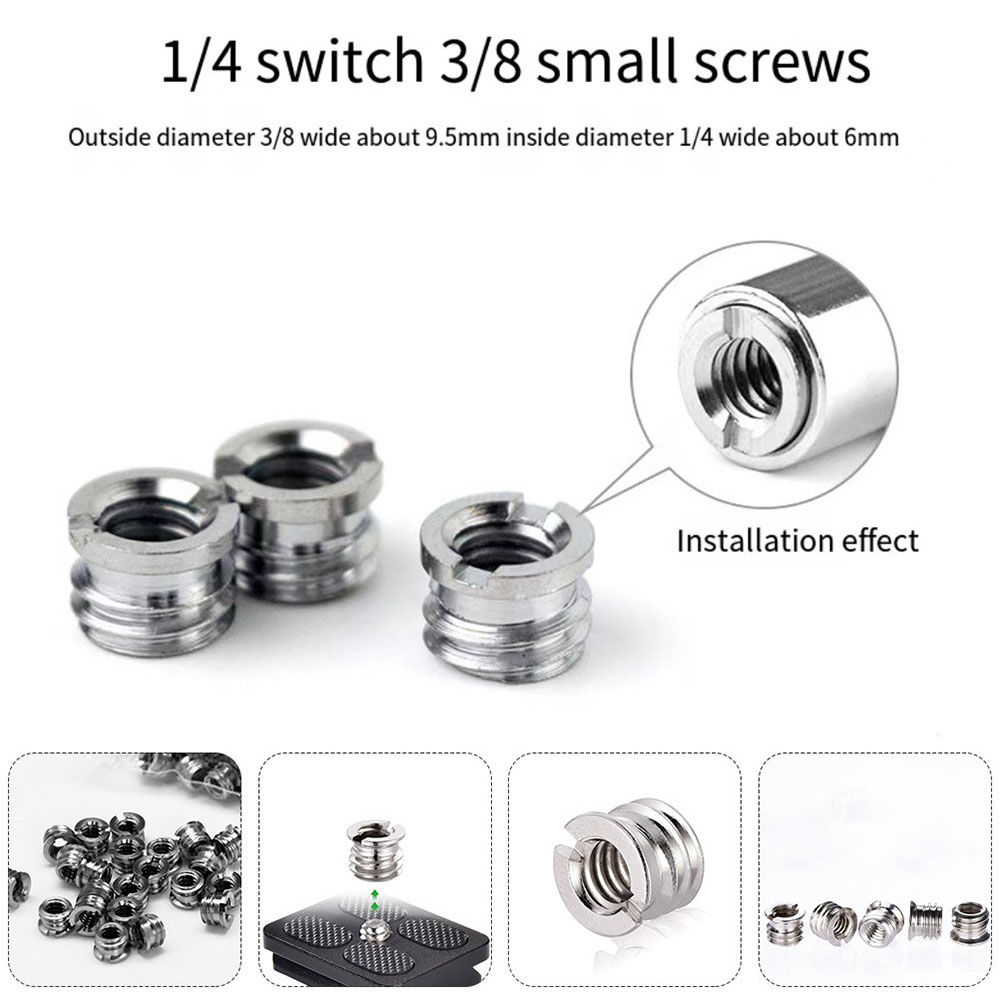 1/4 mutual to 3/8 adapter screws nuts nuts camera tripod head interface ...